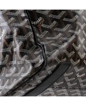 Goyard Voltaire Iii Tote Coated Canvas - Black