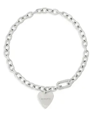 ALLSAINTS Lia Heart Charm Chunky Necklace