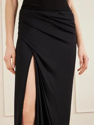 Rick Owens Stretch-jersey Maxi Skirt - Black