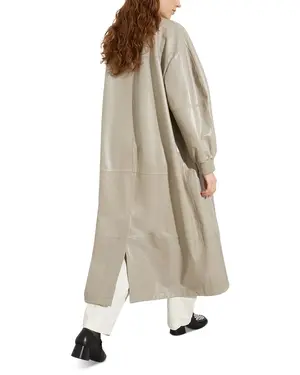 Max & Co. Glossy Leather Duster Coat