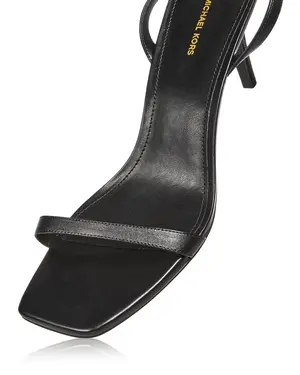 Michael Kors Liana Mid Heel Sandals - Black