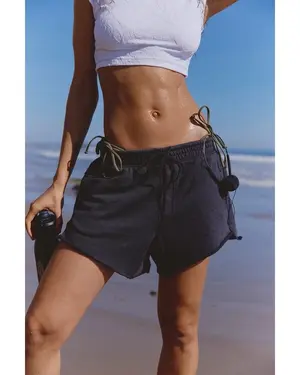 Free People Knockout Athletic Shorts - Black