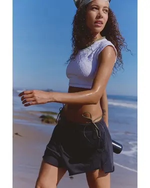 Free People Knockout Athletic Shorts - Black