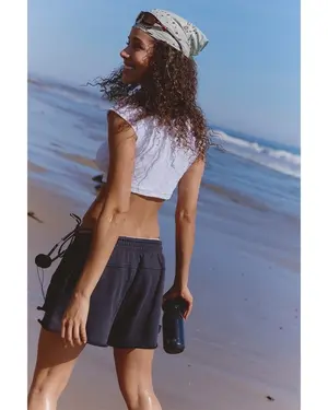 Free People Knockout Athletic Shorts - Black