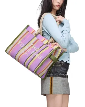 Marc Jacobs Large Stripe Mesh Tote Bag