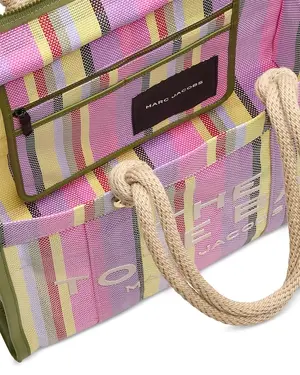 Marc Jacobs Large Stripe Mesh Tote Bag