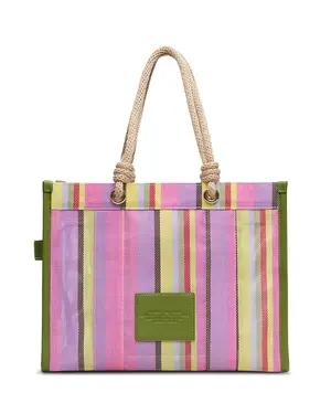 Marc Jacobs Large Stripe Mesh Tote Bag