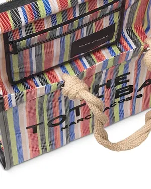 Marc Jacobs The Large Stripe Mesh Tote Bag - Red/multi