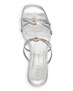 MARC FISHER LTD. Baizel Square Toe Sandals - Silver