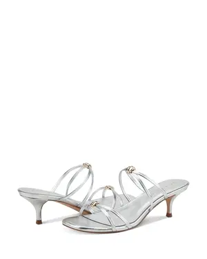 MARC FISHER LTD. Baizel Square Toe Sandals - Silver