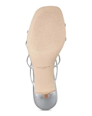 MARC FISHER LTD. Baizel Square Toe Sandals - Silver
