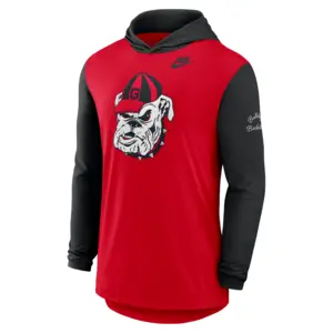 Nike Georgia Campus Legacy Dri-fit College Long-sleeve Hooded T-shirt - Red