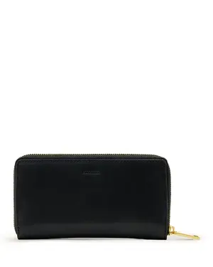 ALLSAINTS Lena Leather Continental Wallet - Black