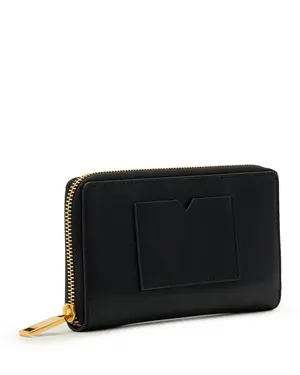 ALLSAINTS Lena Leather Continental Wallet - Black
