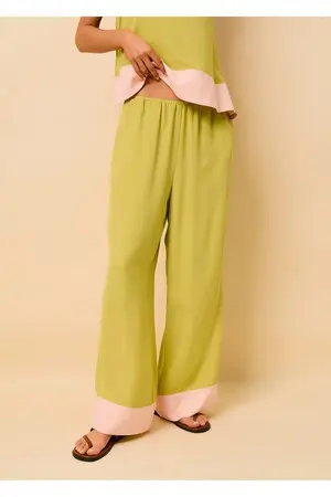 Solid & Striped Straight Leg Pants For Women