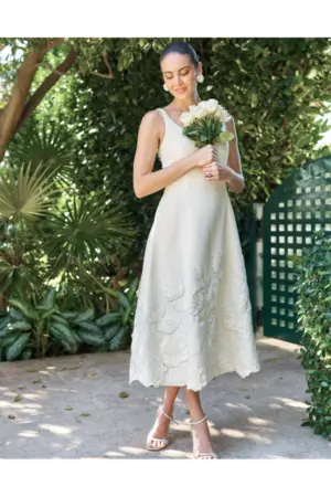 Mestiza New York Amanda Midi Dress - Neutral