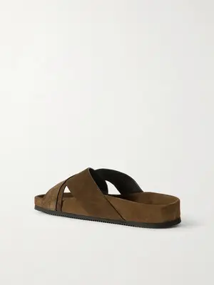 TOM FORD Wicklow Suede Sandals - Brown