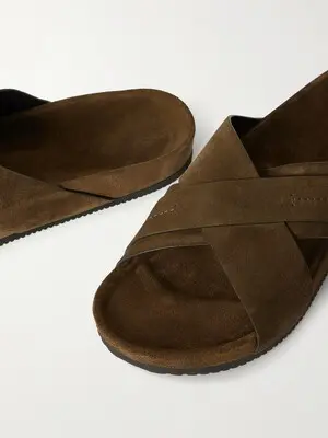 TOM FORD Wicklow Suede Sandals - Brown
