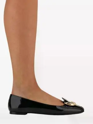 FERRAGAMO Gancini Ballet Flats - Black