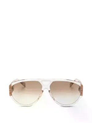 Linda Farrow Portia Pilot-frame Sunglasses - Neutrals