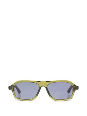 Jacquemus Rectangle-frame Sunglasses - Green
