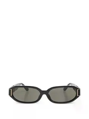 Linda Farrow Oval-frame Sunglasses - Black