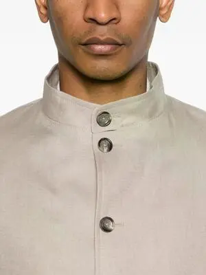 Tagliatore Stand Collar Button-up Shirt Jacket