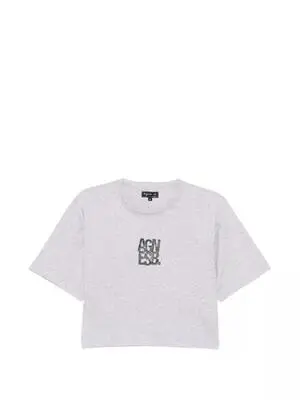 AGNES B. Graphic Crop T-shirt