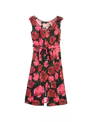 AGNES B. Floral Tie-waist Dress