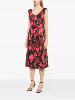 AGNES B. Floral Tie-waist Dress