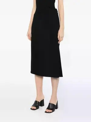AGNES B. Buckle Detail Midi Skirt