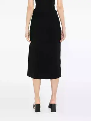 AGNES B. Buckle Detail Midi Skirt