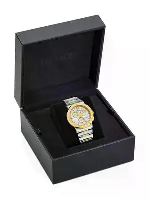Versace Greca 40mm Chronograph Watch - Silver