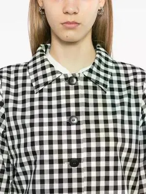 AGNES B. Gingham Long-sleeve Top