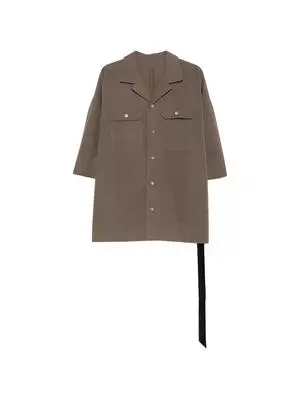 Rick Owens Magnum Tommy Chest-pocket Tie Shirt - Brown