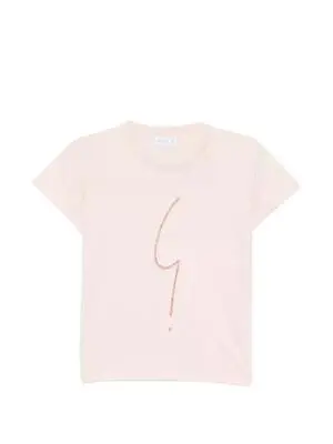 AGNES B. Graphic Cotton T-shirt - Neutrals