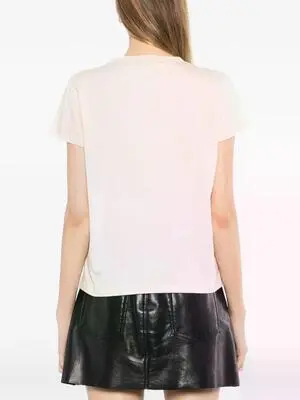AGNES B. Graphic Cotton T-shirt - Neutrals