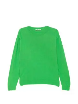 Auralee Brushed Cashmere Cotton Jumper - Green