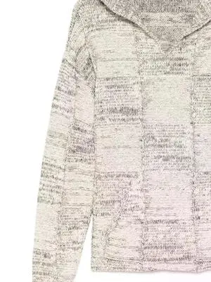 Auralee Patchwork Cotton And Linen-blend Hoodie - Neutrals