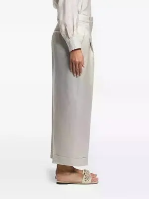 Peserico Cuffed Satin Trousers