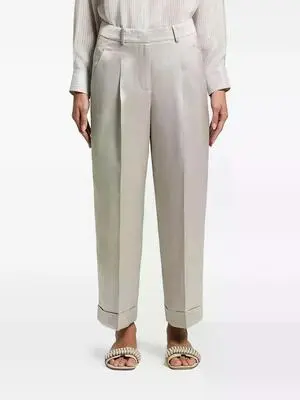 Peserico Cuffed Satin Trousers