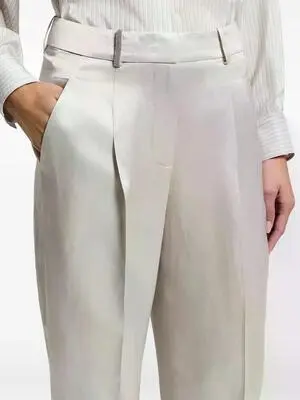 Peserico Cuffed Satin Trousers