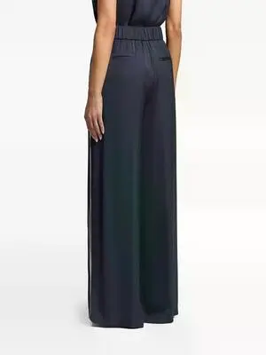Peserico Stripe-detail Satin Trousers