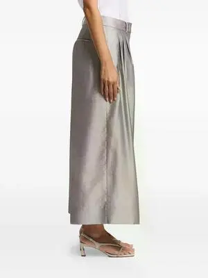 Peserico Wide Leg Organza Trousers - Grey