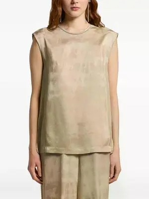 Peserico Embellished Sleeveless Top - Neutrals