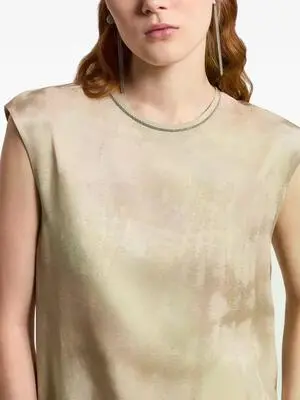 Peserico Embellished Sleeveless Top - Neutrals