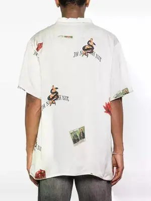 IH NOM UH NIT Logo-print Shirt - Neutrals