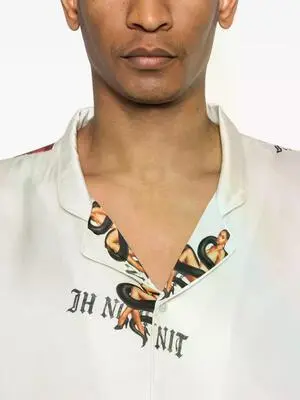 IH NOM UH NIT Logo-print Shirt - Neutrals