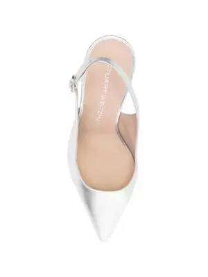 STUART WEITZMAN Slingback Pumps - Silver