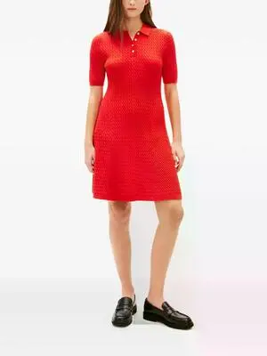 Tommy Hilfiger Cable-knit Polo A-line Dress
